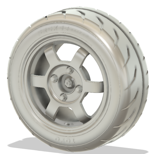 🚗 1/24 13x6 Rays TE37 FJ 4x100 wheels・ 3D File for 3D printing・Cults