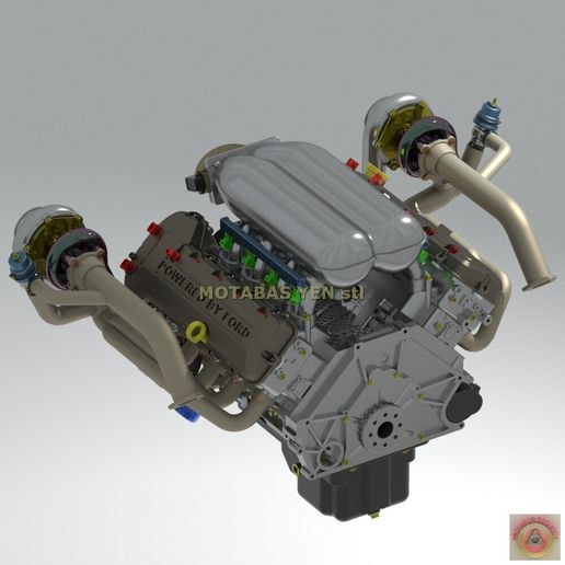 🚙 FORD COYOTE V8 Twin Turbo ENGINE・ STL File for 3D printing・Cults
