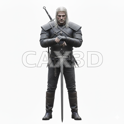 🦸 the witcher-Gerald of Rivia- v2・ STL File for 3D printing・Cults