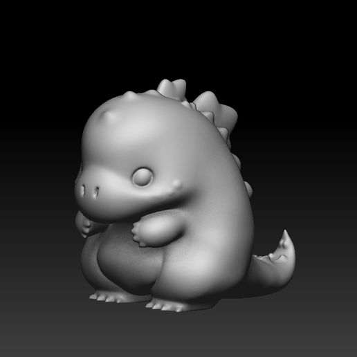STL file Godzilla Chibi Cute 👹 (OBJ)・Template to download and 3D print ...
