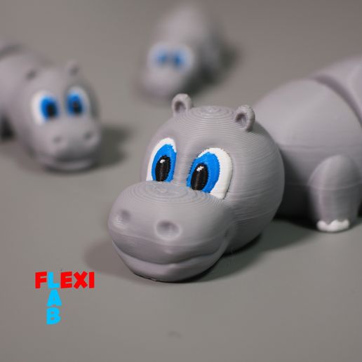 🦛 Mini Tiny Flexi Hippo - FLEXI LAB・ STL File for 3D printing・Cults
