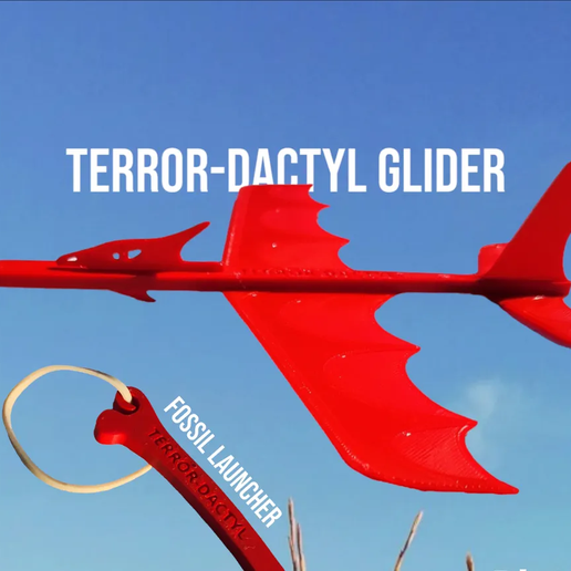 🛩️ TERROR DACTYL Glider with Fossil Launcher Airplane・Archivo 3D Gratis ...