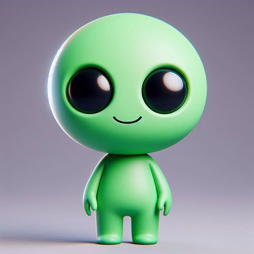 STL file Alien Mini Cute 👽 ・3D printer model to download・Cults