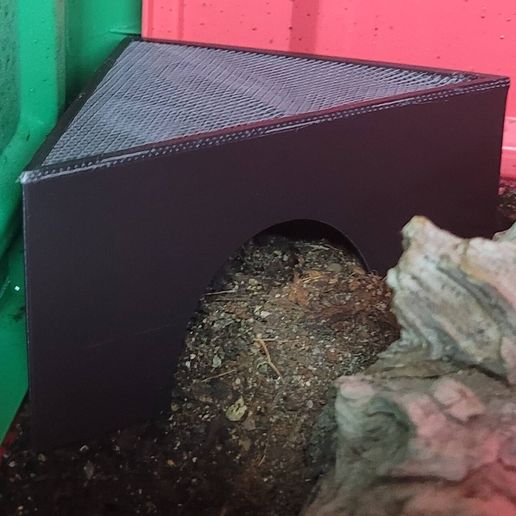 🔝 Corner Hide (Solid Top, Cryptic Basking Top)・Free STL File for 3D ...