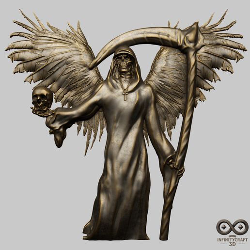 📁 Shadow of the Grim Reaper Relief STL file for 3d printing or CNC・ STL ...