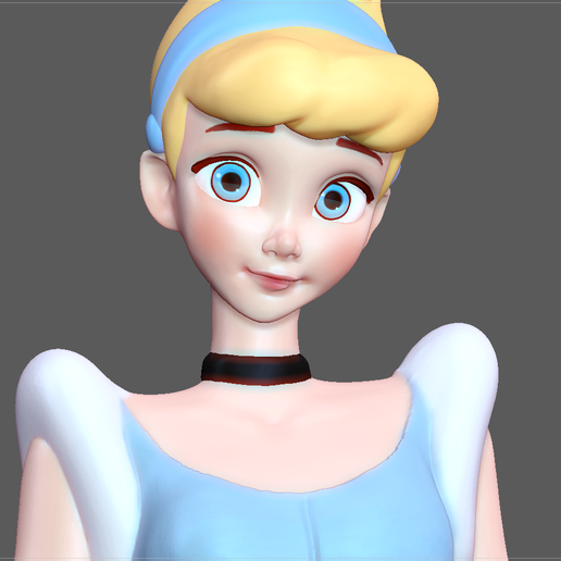 👗 CINDERELLA DRESS 2 DISNEY PRINCESS GIRL ANIMATION 3D PRINT・ STL File ...