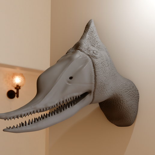 🦖 pterodactyl dinosaur head wall mount・ STL File for 3D printing・Cults