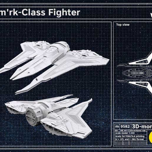 ⌚ Kom’rk-Class Fighter - Mandalorian Death Watch Starship・ 3D File for ...