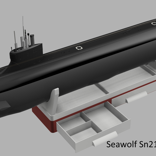 🚁 Seawolf Class Submarine SSN21-22 1/72 for RC・ 3D File for 3D printing ...