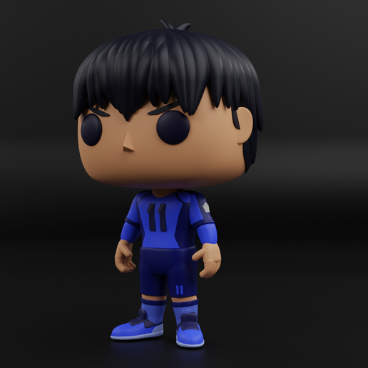 STL file Yoichi Isagi funko pop from the anime blue lock 🔒 ・Model to ...