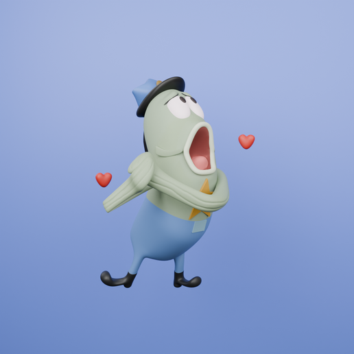 STL file Police (Spongebob Squarepants, spongebob) 🚓 ・Template to ...