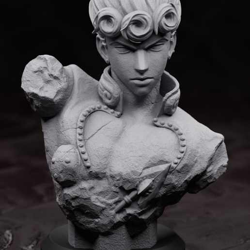 👤 Giorno Giovanna Bust - JoJo's Bizarre Adventure・Free STL File for ・Cults