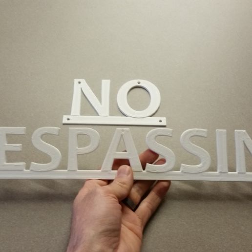 Free 3D file 'No Trespassing' Sign 🏠 ・3D printer model to download・Cults