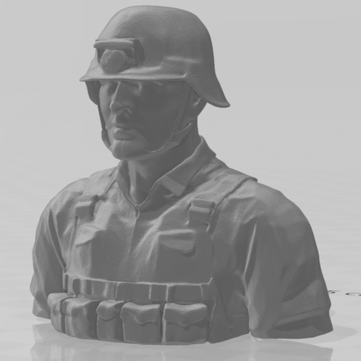 3MF file soldier bust 🫡 ・Model to download and 3D print・Cults
