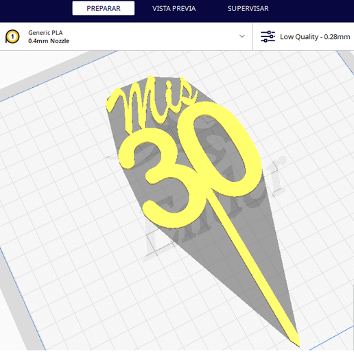 Archivo STL topper mis 30 👽 ・Diseño para descargar y imprimir en 3D・Cults