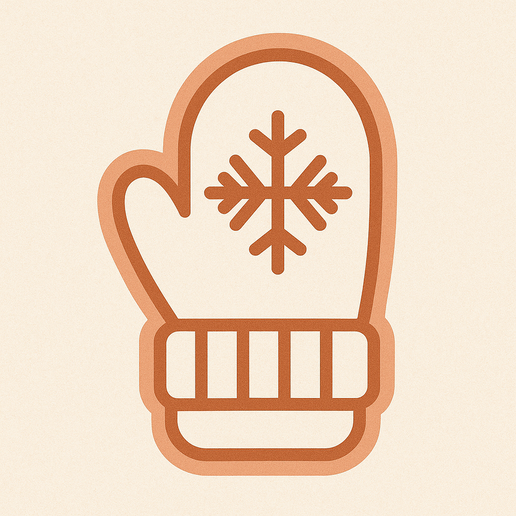🍪 Winter Mitten Cookie Cutter & Embosser・ STL File for 3D printing・Cults