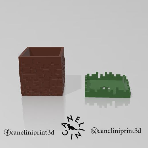 STL file MINECRAFT GRASS BLOCK PENCIL SHARPENER / MINECRAFT GRASS BLOCK ...