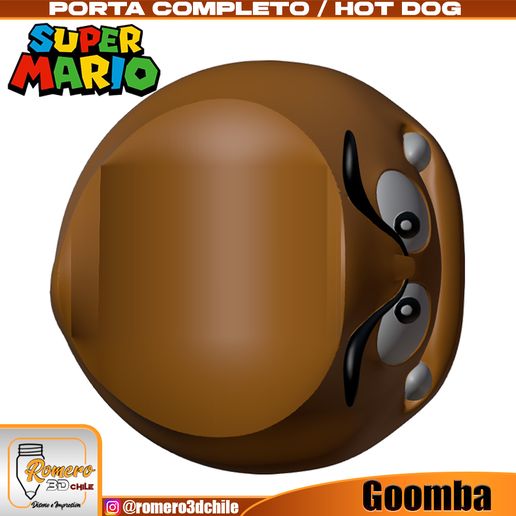 STL file New Goomba / Mario Bros Complete Holder 🆕 ・Model to download ...
