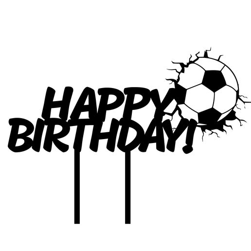 ⚽ TOPPER CAKE BALON DE FUTBOL・Archivo STL para Impresión 3D・Cults
