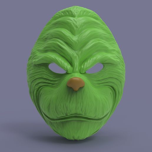 STL file Grinch mask 3D print model 🎃 (OBJ and 3MF)・3D printing ...