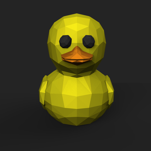 🦆 Low Poly Rubber Ducky・ STL File for 3D printing・Cults