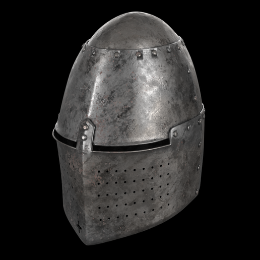 🪖 Medieval Cosplay - 14th Century Greathelm・ 3D File for 3D printing・Cults