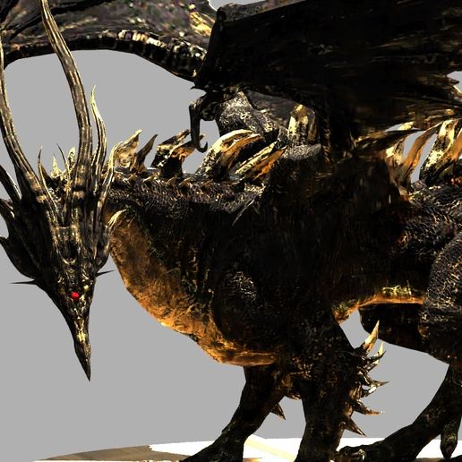 🐉 Black Dragon Kalameet Dark Souls・ STL File for ・Cults