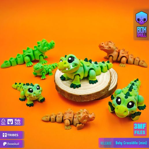 👶 BABY CROCODILE - KEYCHAIN - MINI・ 3D File for 3D printing・Cults