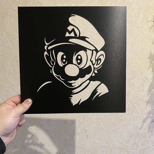 Archivo DXF Mario - Super Mario - 2D Silhouette 👤 ・Diseño imprimible en ...