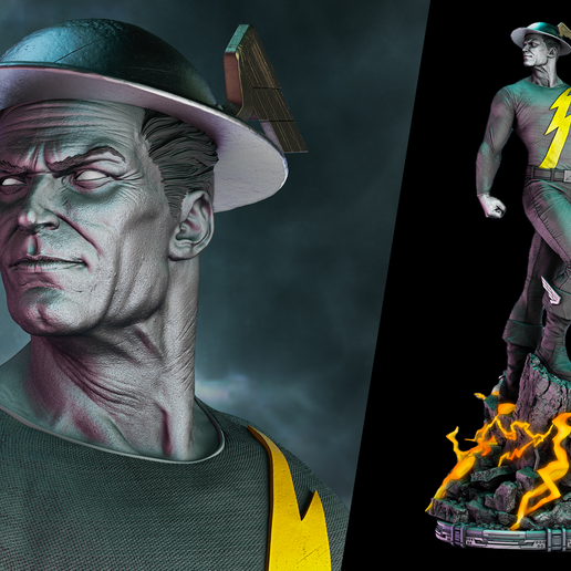 🗿 B3DSERK March term 2023: Flash Jay Garrick Sculpture 1/6 ready for ...