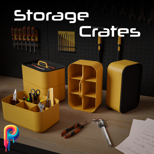 3MF file Storage Crates by Polymeria 🏢 ・3D print design to download・Cults