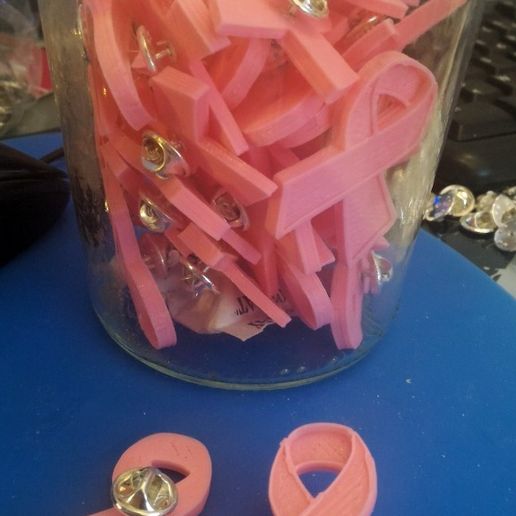 ♋ Breast Cancer Ribbon, Rebuilt for less printing issues on the top ...