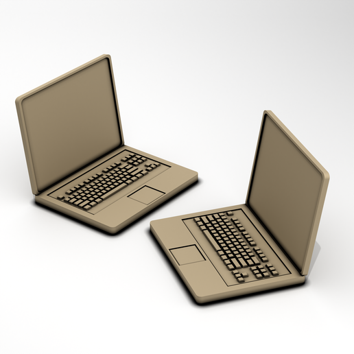 💻 Simple Laptop – 1/35, 1/43, 1/56, 1/72 Scales・ STL File for 3D ...