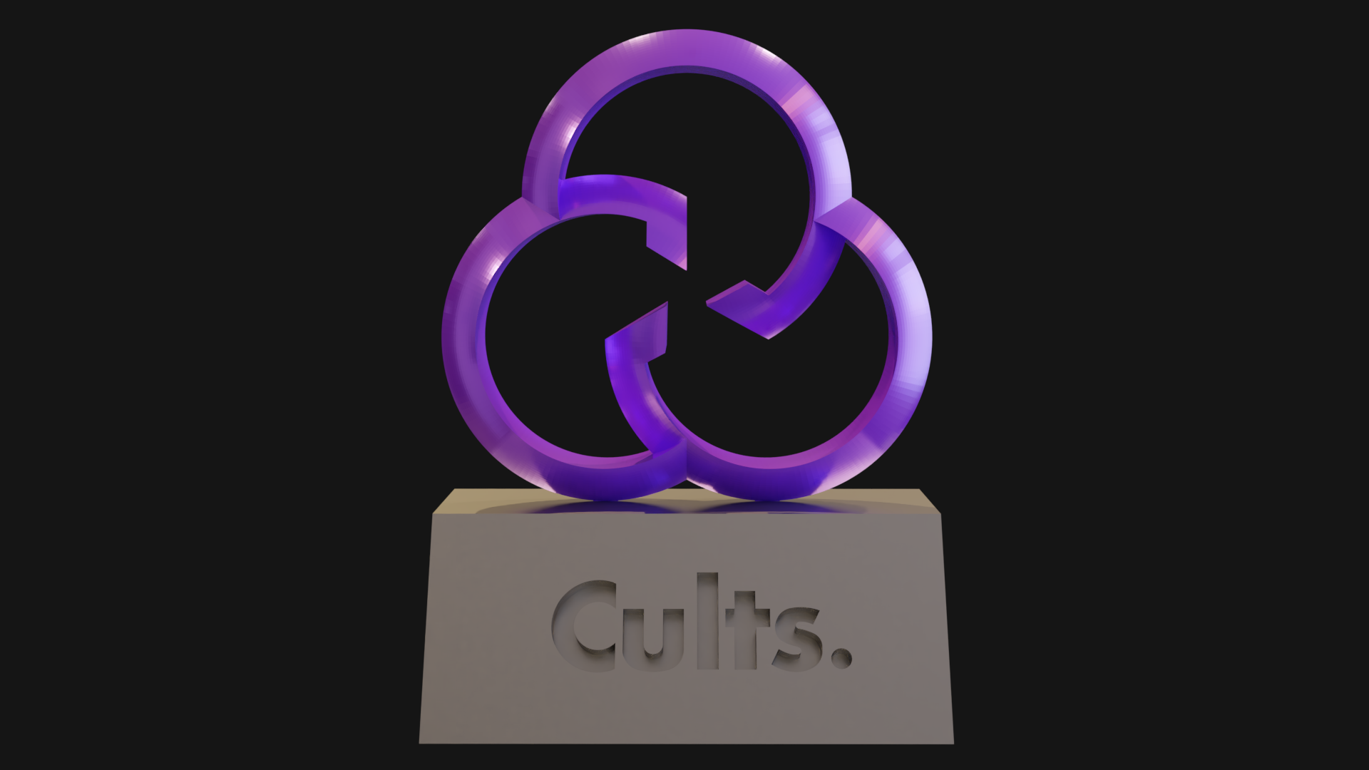 Download free STL file Custom Cults logo with stand base • 3D printing ...