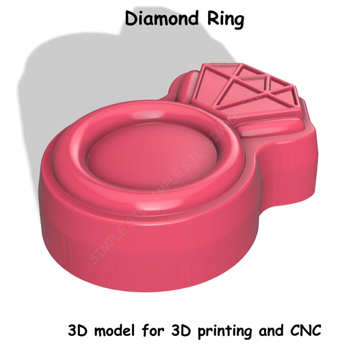 STL file Diamond Ring Stl File 💎 ・3D print object to download・Cults