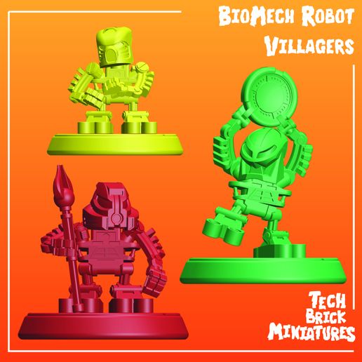 STL file BIOMECH ROBOT VILLAGERs 🤖 ・3D printable model to download・Cults