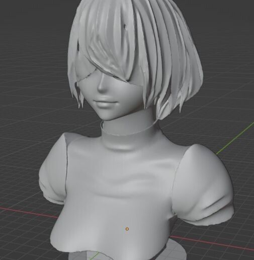 STL file Nier Automata 2b bust 👤 ・3D print design to download・Cults