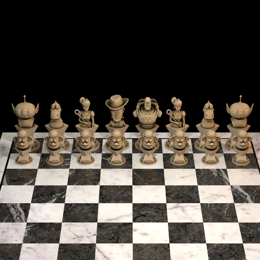 ♟️ Toy Story Inspired Chess Pieces – 3D Printable Animated Character ...