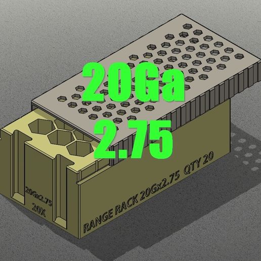 Файл STL 20 Gauge Range Rack Ammo Organizer for 30CAL NATO Can 🥫 ・Шаблон для загрузки и 3D ...
