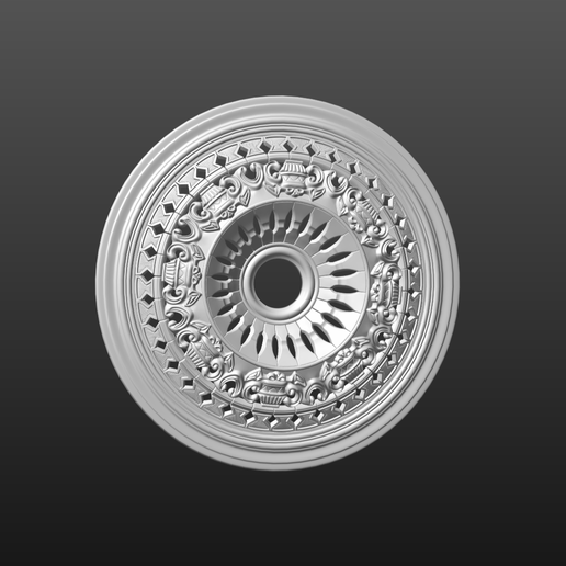 3D file Gypsum Plaster Ceiling Rose Decoration 🌹 ・3D printing template ...