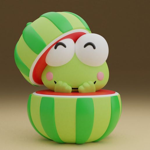 STL file Keroppi sanrio summer figure 🦸 ・3D printable model to download ...