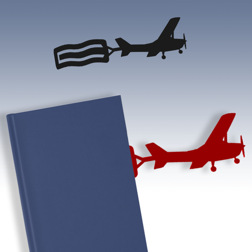 STL file BOOKMARK BOOKMARK PLANE 🔖 ・3D printer design to download・Cults