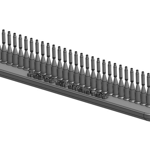 🔫 1/35 50 Cal casings X30・Free STL File for ・Cults