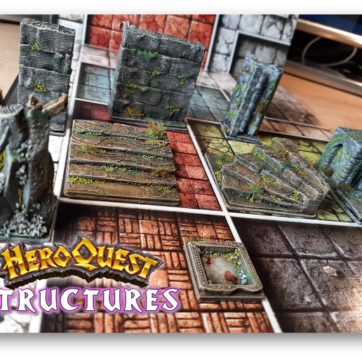 ⚔ Heroquest Structures with BONUS Magical Door and Card Stand・ STL File ...