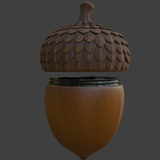 🌰 Acorn Trinket Box・ STL File for 3D printing・Cults