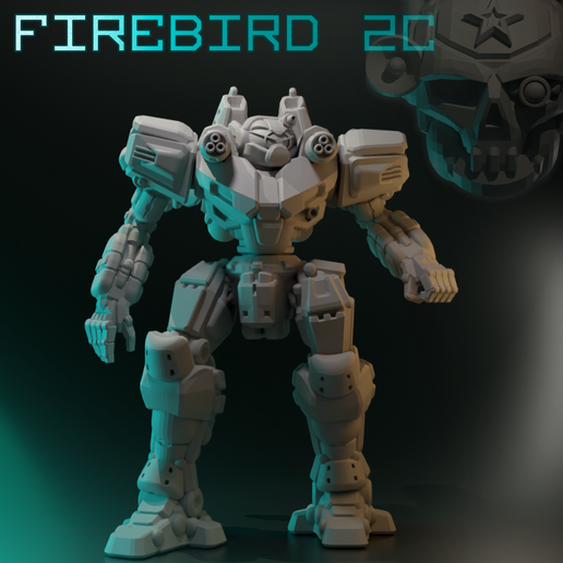 🎲 Firebird 2C American Mecha・ STL File for 3D printing・Cults