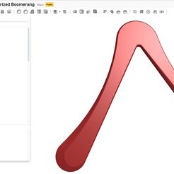 3D print Parametric Boomerang・Cults