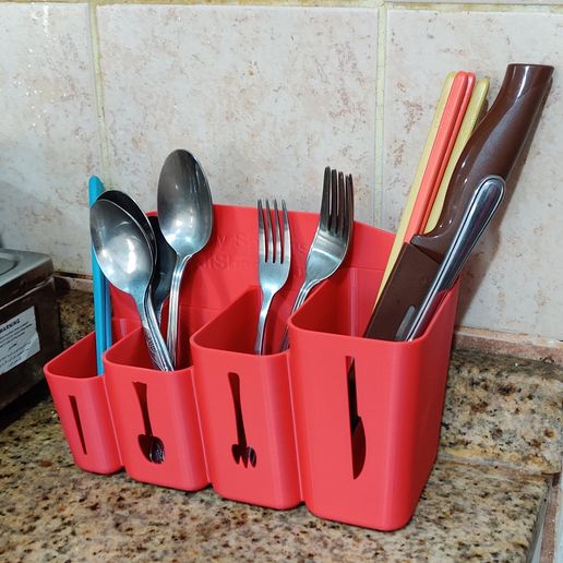 🍽️ Hold my Spoons - Simple Beautiful Cutlery Holder・ STL File for 3D ...