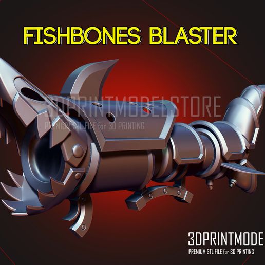 📁 Fishbones Blaster 3D Imprimir Modelo STL Archivo para Cosplay・Archivo ...