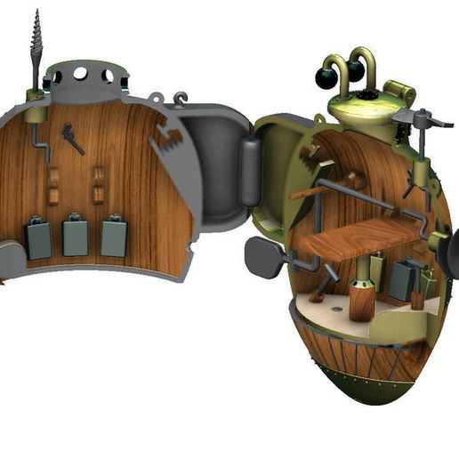 🐢 Turtle Submersible by David Bushnell 1975・Free 3D File for ・Cults